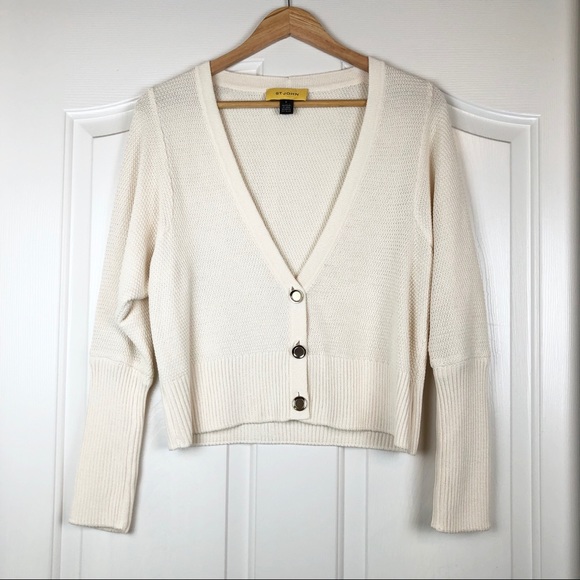 St. John | Sweaters | St John Cream Knit Cardigan | Poshmark